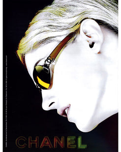 Chanel 2002 CC Logo Silver Grey Rimless Oval Sunglasses – Vothe Archive